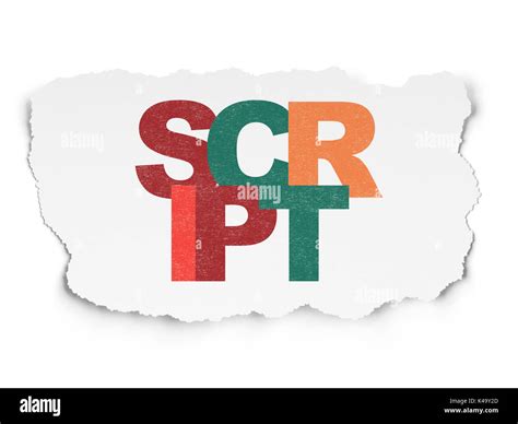Software Concept Script On Torn Paper Background Stock Photo Alamy