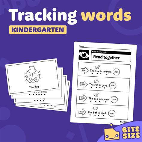 Kindergarten Tracking Words Worksheets Rfk1a Printable Pdf Download That Little Robot