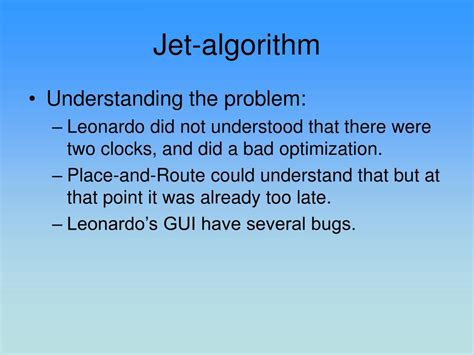 Ppt Jet Algorithm Fio Tests Powerpoint Presentation Free Download