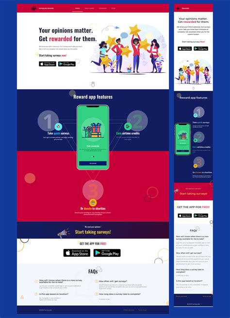 surveylake web design mobile responsive ui behance