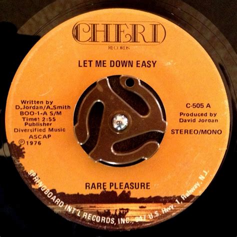Vinyl From Soultown Rare Pleasure Let Me Down Easy