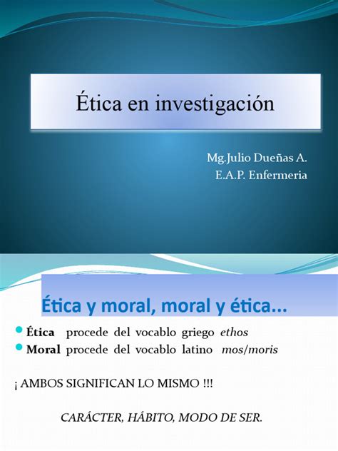 Eticaeninvestigacionpptx Reparado Pdf Consentimiento Informado