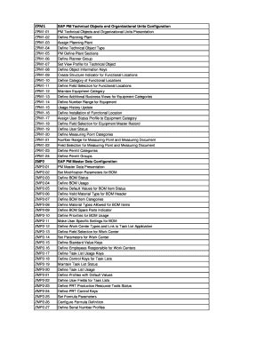 Fillable Online SAP PM Technical Objects And Organizational Units Configuration Fax Email Print
