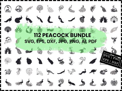 Peacock Svg Bundle Peacock Dxf Peacock Png Peacock Eps Peacock