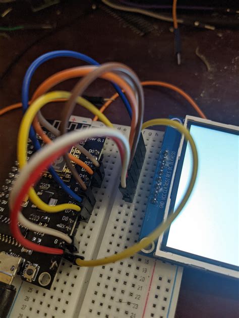 28 Isp Lcd Module White Screen With Esp8266mod Board No Cs Pin Any