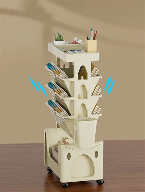 1 Set Of Movable Floor Standing Storage Racks With Locking Wheels Used