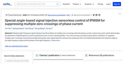 Special‐angle‐based Signal Injection Sensorless Control Of Ipmsm For Suppressing Multiple Zero