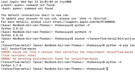 M1 Tensorflow Installation Fails Apple Developer Forums