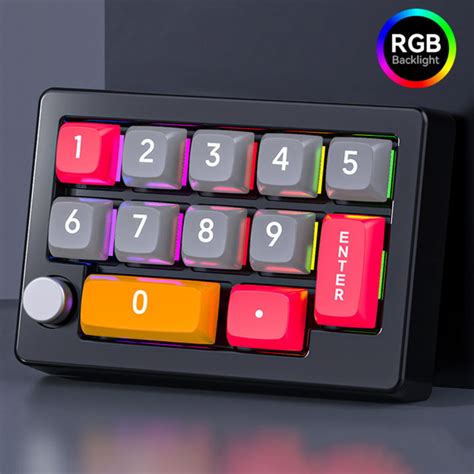 Mechanical Keypad Pc Keyboard 13 Key Macro Programmable Wired Gaming Keyboard With Rgb Lighting