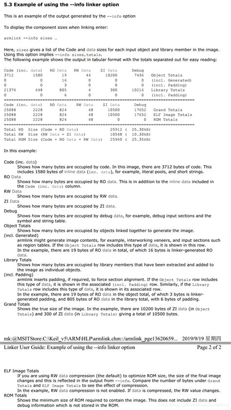 关于keil 编译内存信息program size code ro data rw data zi data 的解释 逝者 如斯的博客 csdn博客