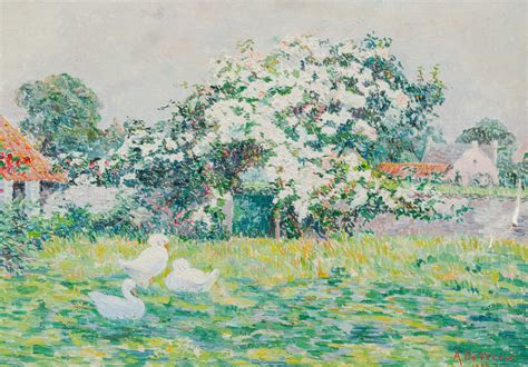 Anna De Weert 1867 1950 Heure Dété Oil On Canvas Dated 1922