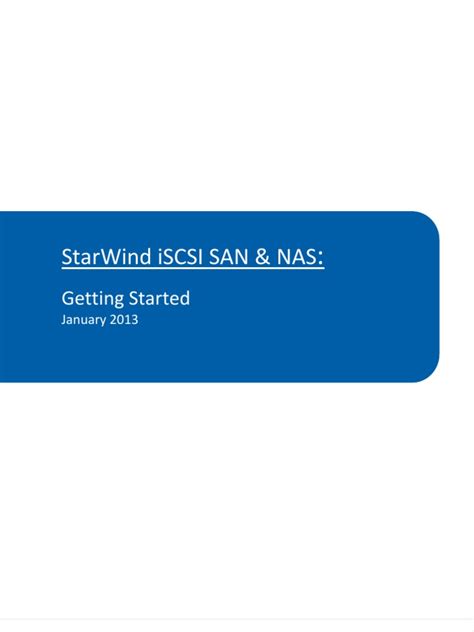 Starwind Iscsi San And Nas Getting Started Pdf Command Line Interface Server Computing