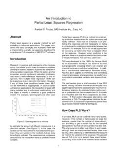 An Introduction To Partial Least Squares Regression An Introduction To Partial Least Squares