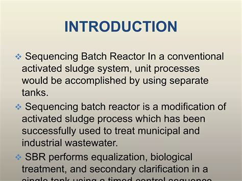 Sequencing Batch Reactors Pptx