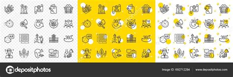 Outline Veins Timer Augmented Reality Line Icons Pack Web Squad Stock Vector By ©blankstock