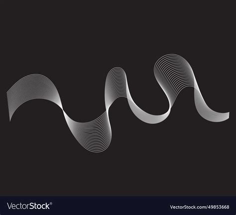 Abstract Background Blackcolor Wave Lines Design Vector Image