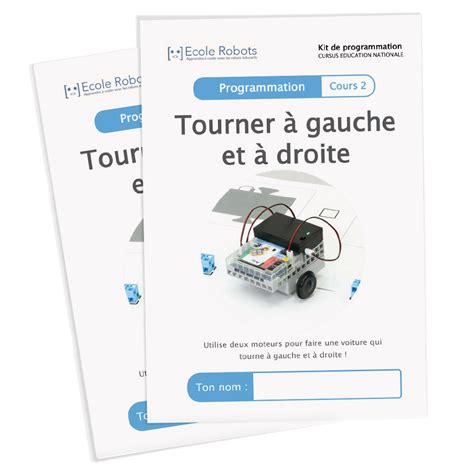 Manuel N°2 De Programmation Tourner à Gauche Et à Droite Ecolerobots