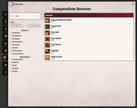 Compendium Browser Foundryvttdnd5e Github Wiki