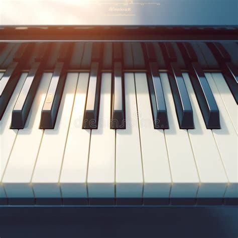 synthesizer focus piano keyboard with selective focus classic musical