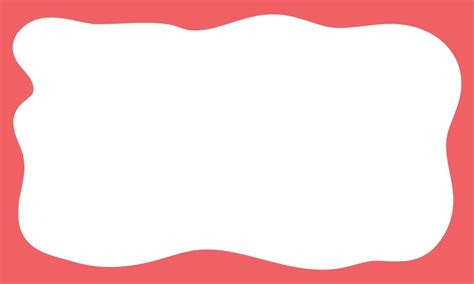 Red Waves Zigzag Frame Scalloped Rectangle Border Empty Text Box Illustration Vector