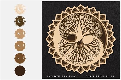 Tree Of Life Cut File Yin Yang Creative Fabrica