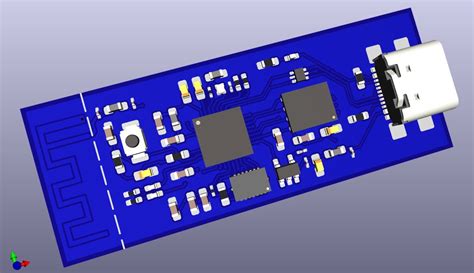 A Pcb Using An Esp32 C3 Microcontroller With An External Flash Memory A Pcb Using An Esp32 C3 Microcontroller With An External Flash Memory