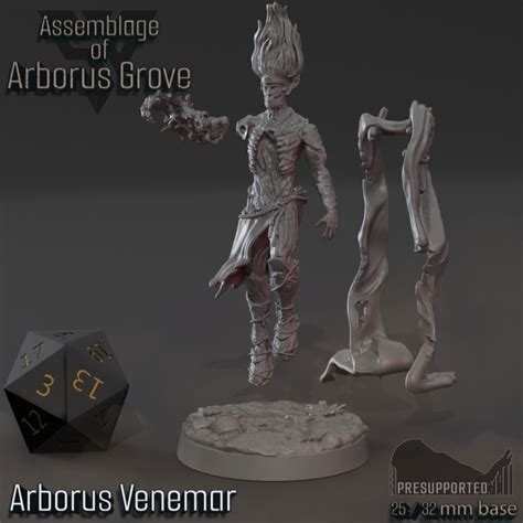 3d Printable Arborus Venemar Elven Lich Lord By Shadowcast Form