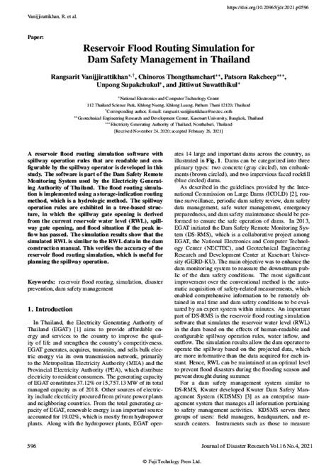 Pdf Reservoir Flood Routing Simulation For Dam Safety Management In