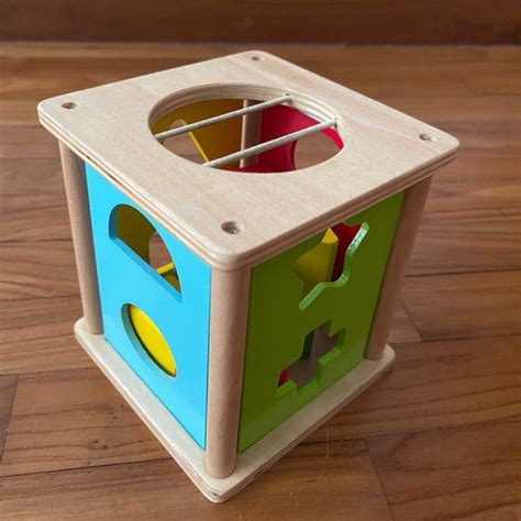 Wooden Geometric Shape Sorting Box Happy Gumnut