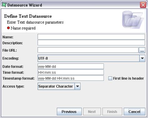 Text Datasource Wizard