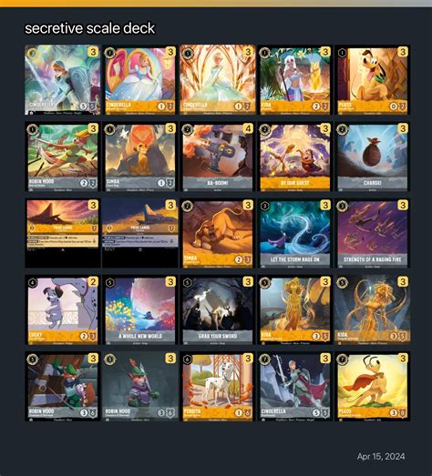 Secretive Scale Deck Lorcana Deck Disney Lorcana