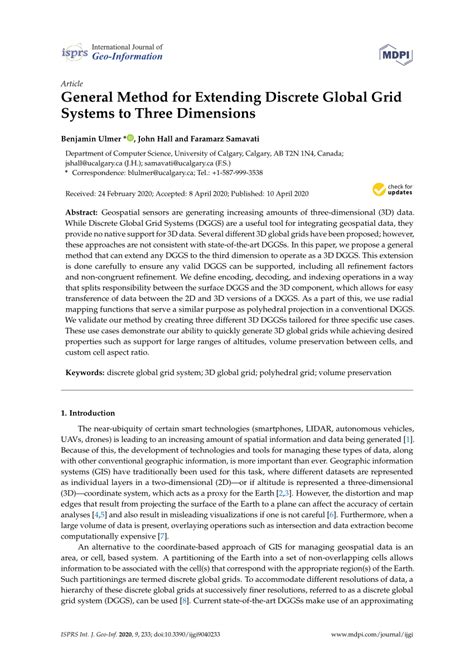Pdf General Method For Extending Discrete Global Grid Systems To