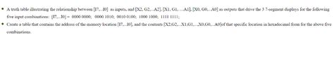 Solved A Truth Table Illustrating The Relationship Between