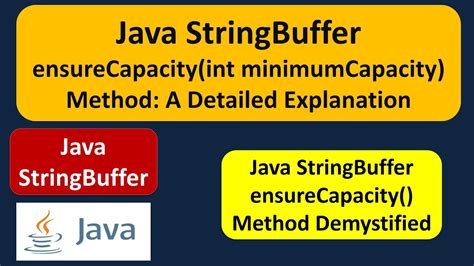 Java Stringbuffer Ensurecapacityint Minimumcapacity Method A