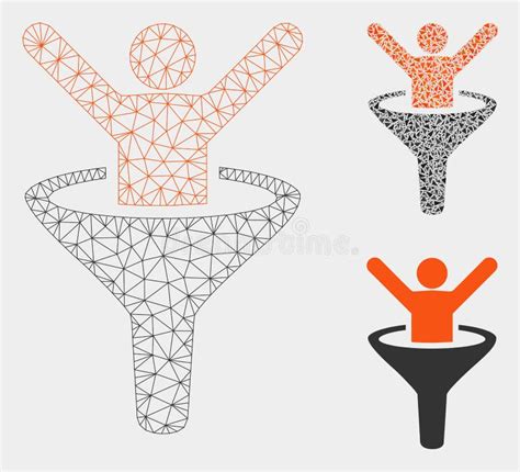 help vector mesh 2d model and triangle mosaic icon stock vector