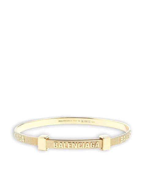 Balenciaga Pulseira Em Prata Esterlina Banhada A Ouro Farfetch Balenciaga Bracelet