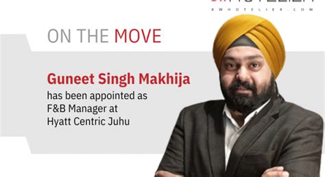 Guneet Singh Makhija Joins Hyatt Centric Juhu As Fandb Manager Bw Hotelier