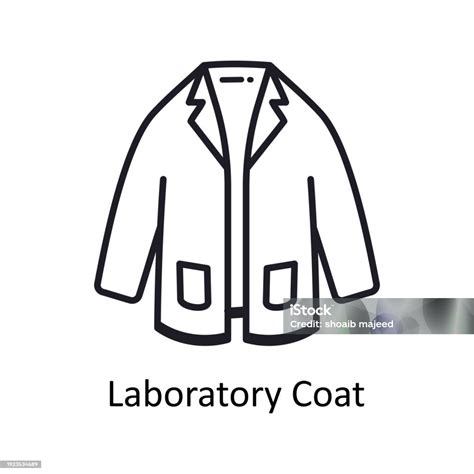 Laboratory Coat Vector Filled Outline Doodle Design Illustration Symbol