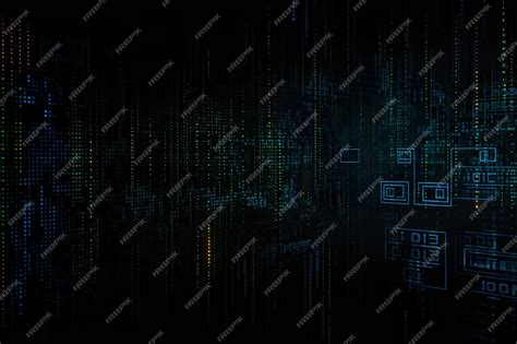 premium photo abstract binary code technology background generative ai
