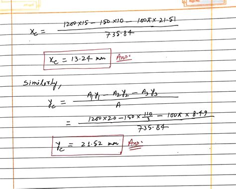 Solved 10 For The Area Shown Use Composite Shapes To Determine The X And Course Hero