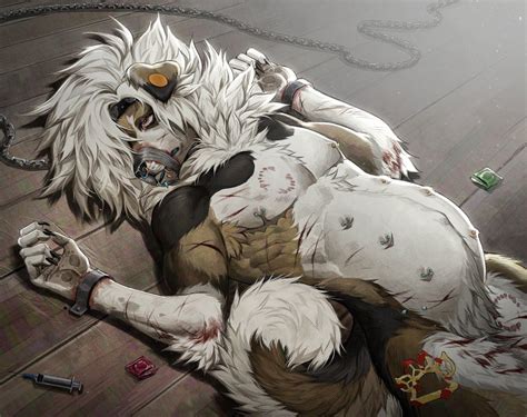 Rule 34 Akita Andromorph Anthro Beaten Bite Mark Bleeding Blood