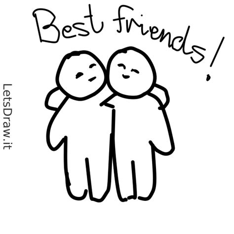 How To Draw Best Friends I6qdjrcuapng Letsdrawit