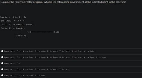 Examine The Following Prolog Program What Is The Chegg