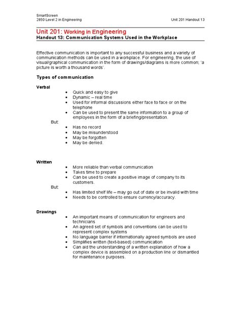 Unit 201 Ngineering Working In E Pdf Communication Computing