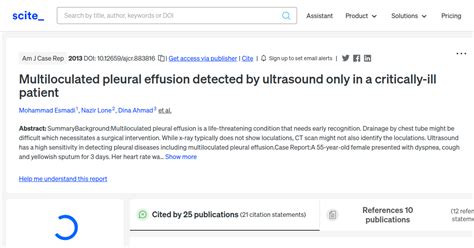 Multiloculated Pleural Effusion Detected By Ultrasound Only In A Critically Ill Patient