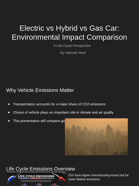Evs Vs Hybrids Vs Gas Cars Emissions Guide Pdf Electric Vehicle