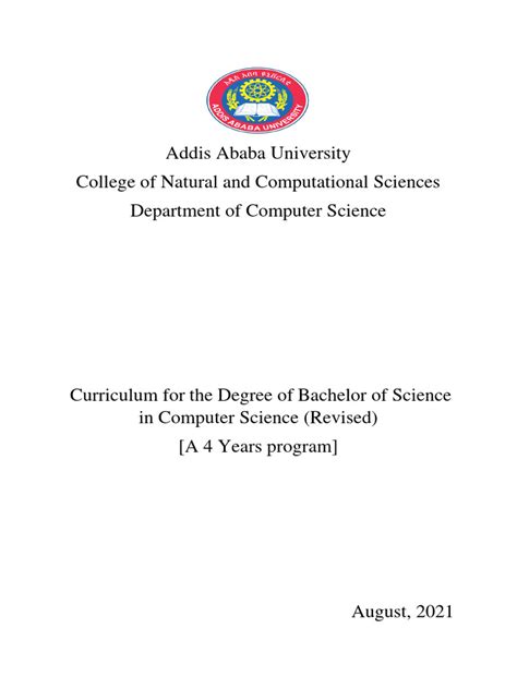 cncs bsc in computer science curriculum september2021 pdf science