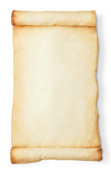 Изолированная пергаментная бумага Бесплатно Psd Файл