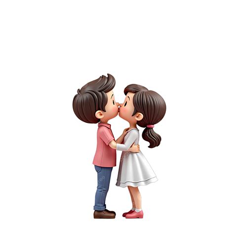 애니메이션 사랑 포옹과 키스