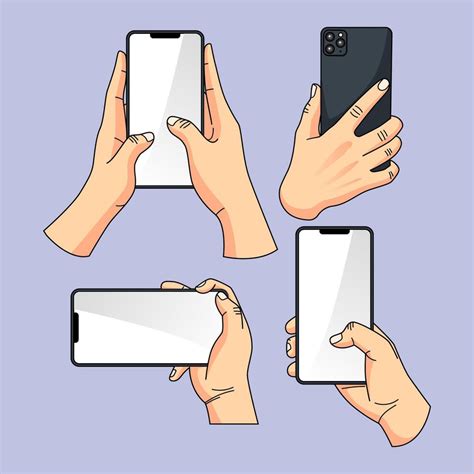 Illustration Of Hand Holding A Phone Eps 10 46921861 Vector Art At